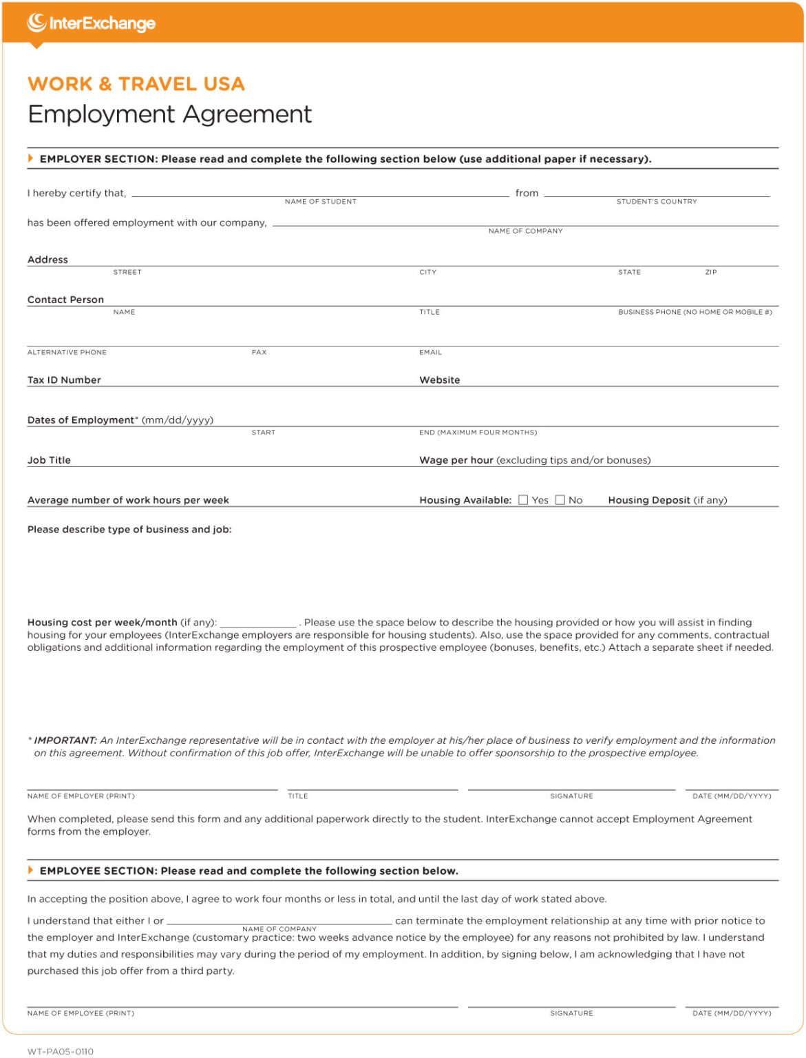 Interview Guidelines And Sample Documents | Work & Travel USA ...
